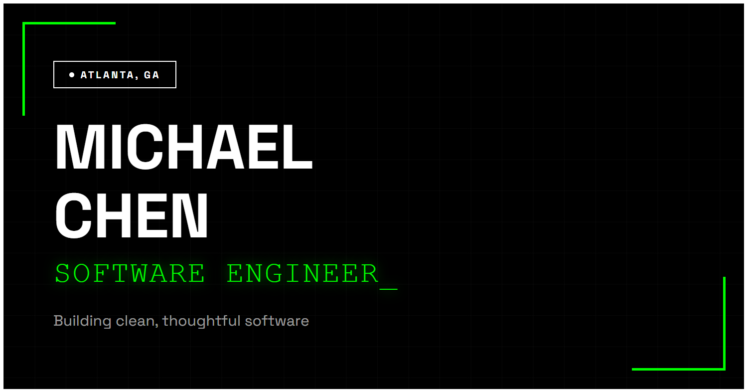 Michael Chen | Portfolio